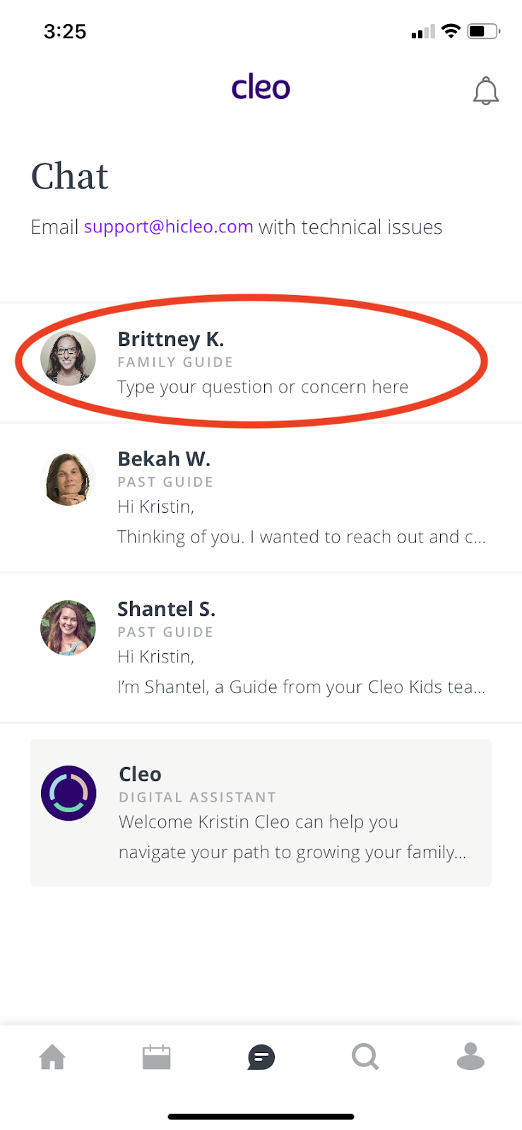 How do I message my Cleo Guide? – Cleo